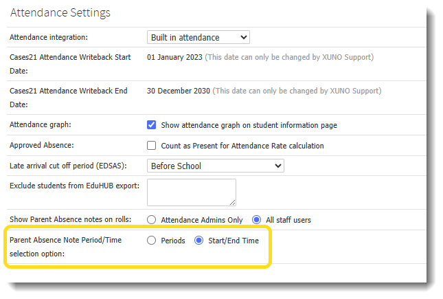 How to enable time-based absence entries for parents in Xuno Family App ...